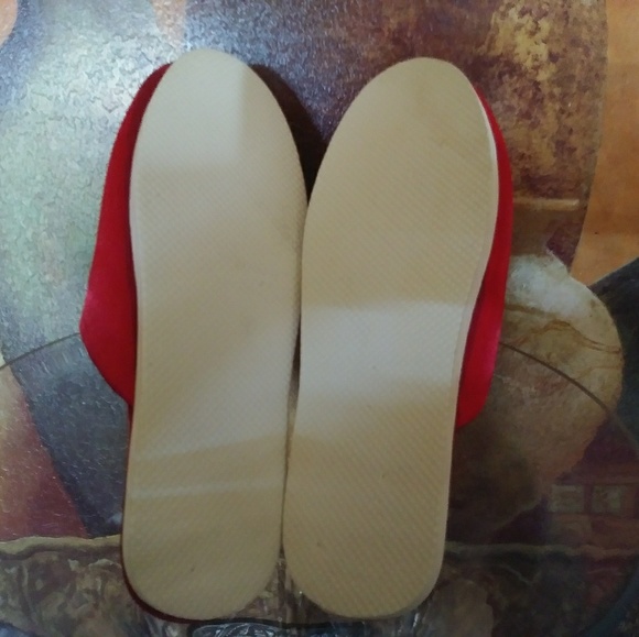 Shoes | Red Satin Slippers | Poshmark